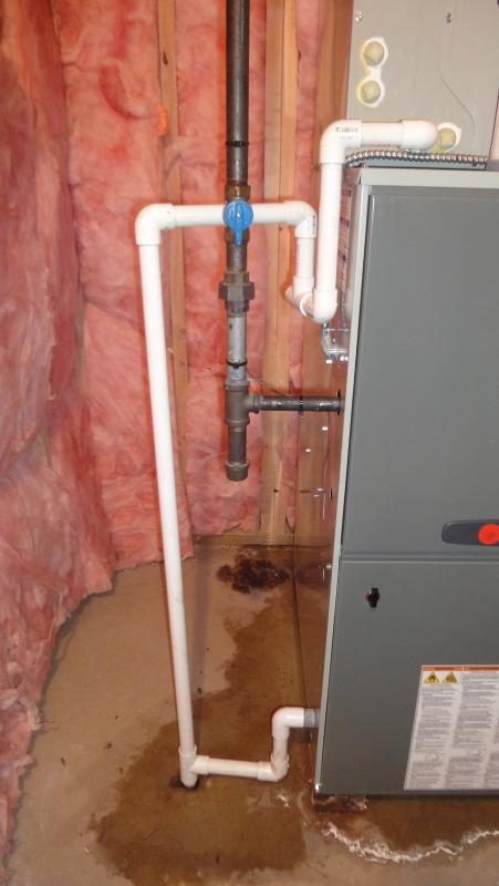 New furnace draining into foundation -- overflow | Terry Love Plumbing ...