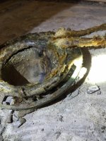 Toilet flange - cast iron and broken lead closet flange | Terry Love ...