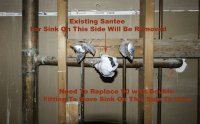Two Bathroom Sinks Back-To-Back. What Double Fitting To Use On ...