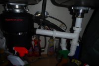 Dual kitchen sink, garbage disposal, backflow to opposite side | Terry ...